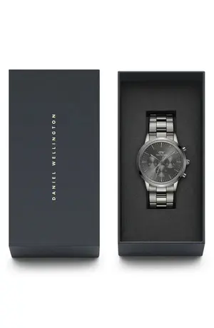 DANIEL WELLINGTON Iconic Link Chronograph Bracelet Watch