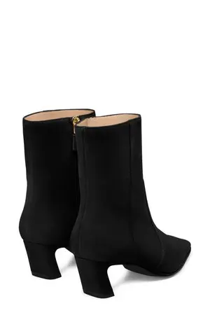 STUART WEITZMAN Stassi Zip Bootie 50 - Black Suede