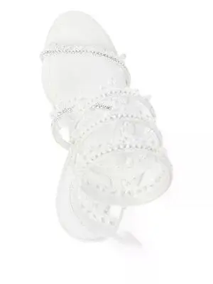 Rene Caovilla 105mm Chandelier Sandals - White