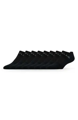 STRIDELINE 8-pack No-show Socks - Black
