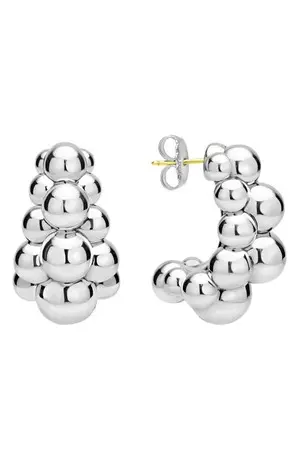 Lagos Caviar Bubbly Hoop Earrings - Sterling Silver
