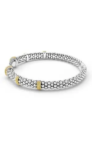 Lagos Caviar Lux Diamond Torque Bracelet