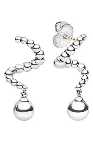 Lagos Caviar Bubbly Drop Earrings - Sterling Silver