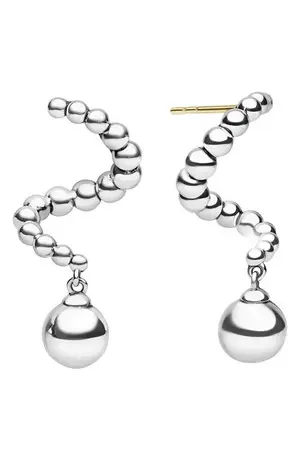 Lagos Caviar Bubbly Drop Earrings - Sterling Silver