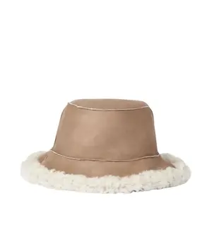 Brunello Cucinelli Shearling Bucket Hat - Brown