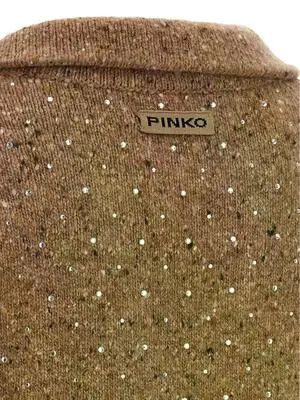 Pinko Nibani Rhinestone-embellished Sweater - Brown