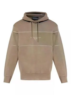 Emporio Armani Logo-print Hoodie - Neutrals