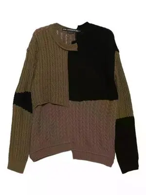 Andersson Bell Asymmetric Patchwork Jumper - Black