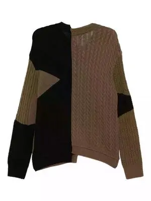 Andersson Bell Asymmetric Patchwork Jumper - Black