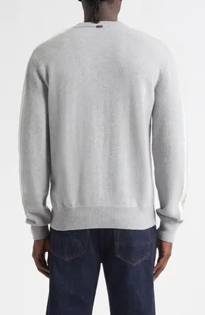 Herno Side Stripe Wool Crewneck Sweater