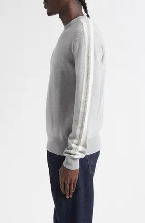 Herno Side Stripe Wool Crewneck Sweater