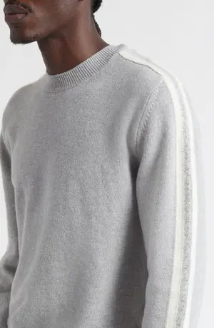 Herno Side Stripe Wool Crewneck Sweater