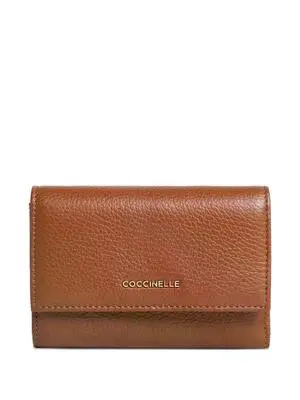 COCCINELLE Leather Trifold Wallet - Brown