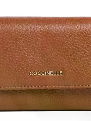 COCCINELLE Leather Trifold Wallet - Brown