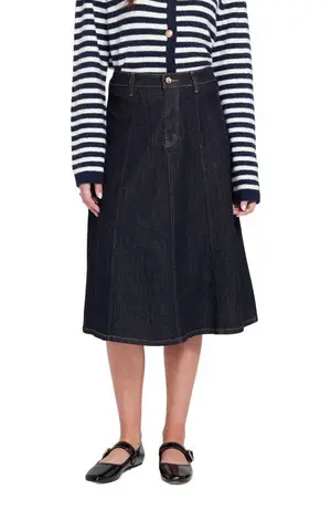ELLE COLLECTION Denim Midi Skirt