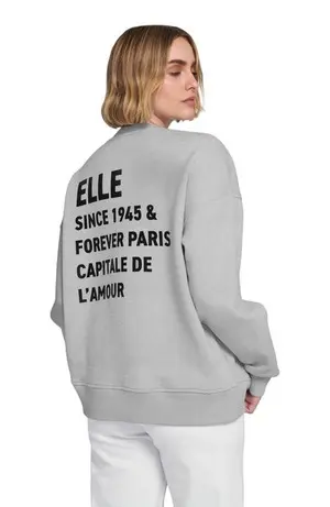 ELLE COLLECTION Graphic Fleece Pullover