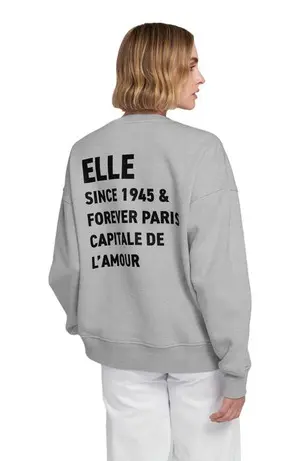 ELLE COLLECTION Graphic Fleece Pullover