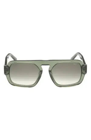 Abercrombie 53mm Navigator Sunglasses - Green Beige Gradient Lens