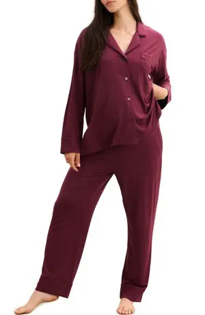 Hatch Collection The Ultra Soft Jersey Pj Set - Port