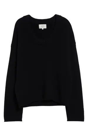 Loulou De Saison Derry Cashmere U-neck Sweater - Black