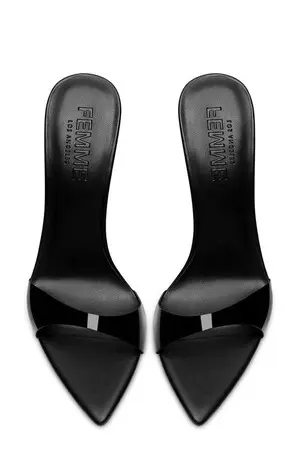 Femme La Azucar Stiletto Heel Slide Sandal - Noir