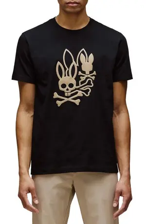 Psycho Bunny Aussie Appliqué Graphic T-shirt - Black