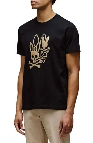 Psycho Bunny Aussie Appliqué Graphic T-shirt - Black