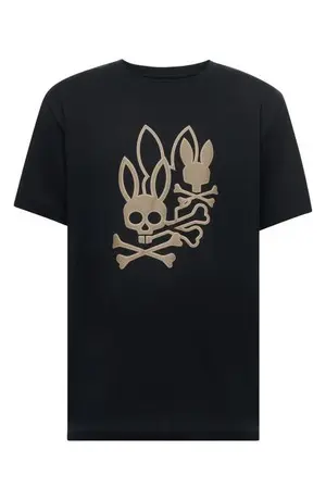 Psycho Bunny Aussie Appliqué Graphic T-shirt - Black