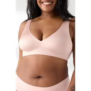 TRUE & CO True Body Sheen Unlined Wirefree Bralette Rose Smoke