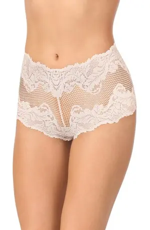 Le Mystère Lace Allure Boyshorts - Soft Shell