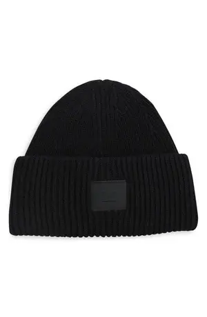 Acne Studios Pana Face Wool & Yak Hair Beanie - Black