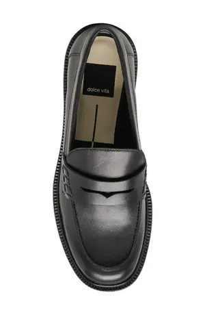 Dolce Vita Tiggy Penny Loafer - Black Leather