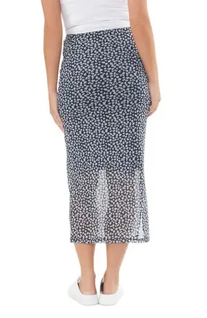 RIPE MATERNITY Printed Mesh Midi Skirt