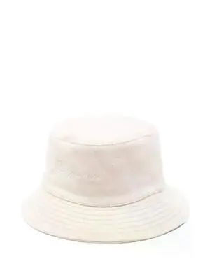 Jacquemus Embroidered-logo Bucket Hat - Neutrals