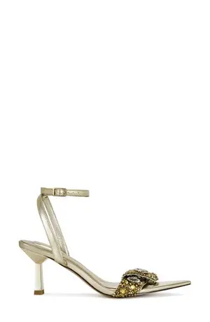 AZALEA WANG Mael Ankle Strap Sandal - Gold