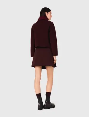 Maje Wool Reversible Double-faced Jacket - Burgundy