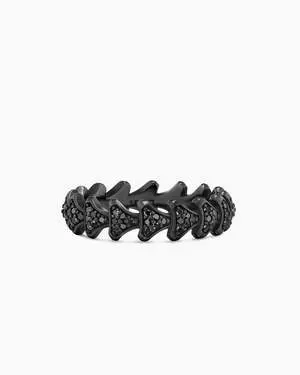 David Yurman Armory Band Ring In With Sapphires - Black Diamond