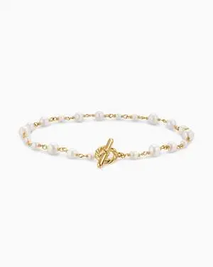 David Yurman Classics Toggle Chain Bracelet - Pearl