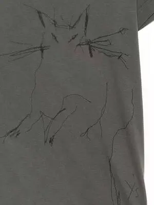 Y’s Animal-print Cotton T-shirt
