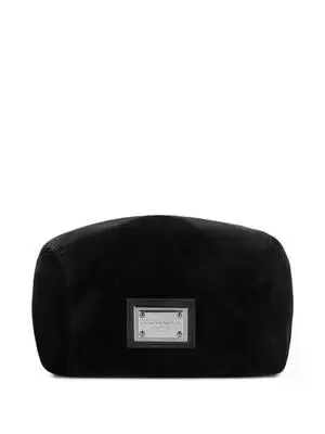 Dolce & Gabbana Logo-plaque Velvet Flat Cap