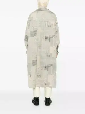 Y’s Patterned Buttoned Coat