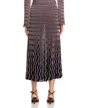 Simkhai Aliza Wavy Striped Skirt