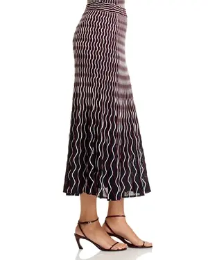 Simkhai Aliza Wavy Striped Skirt