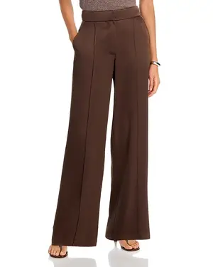 Women's Brown Wide Leg Trousers
