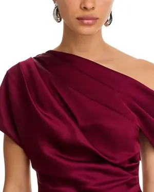 Simkhai Phoebe Draped Top - Cranberry