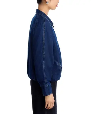 Steve Madden Denim Bubble Bomber Jacket
