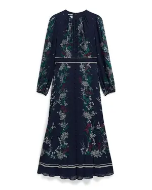 HOBBS LONDON Sia Silk Dress - Midnight