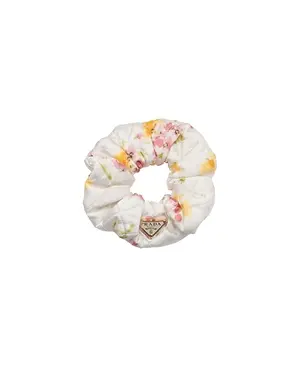 Prada Floral-print Satin Scrunchie - Multi