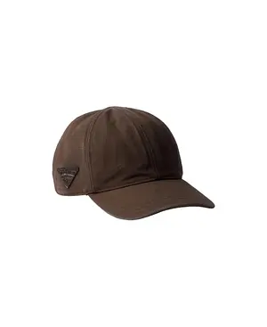 Prada Cotton Baseball Cap - Brown