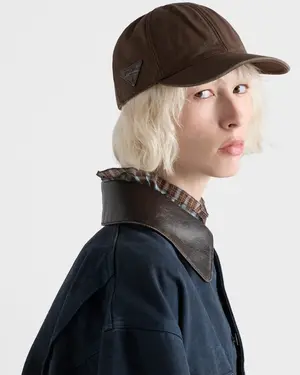 Prada Cotton Baseball Cap - Brown